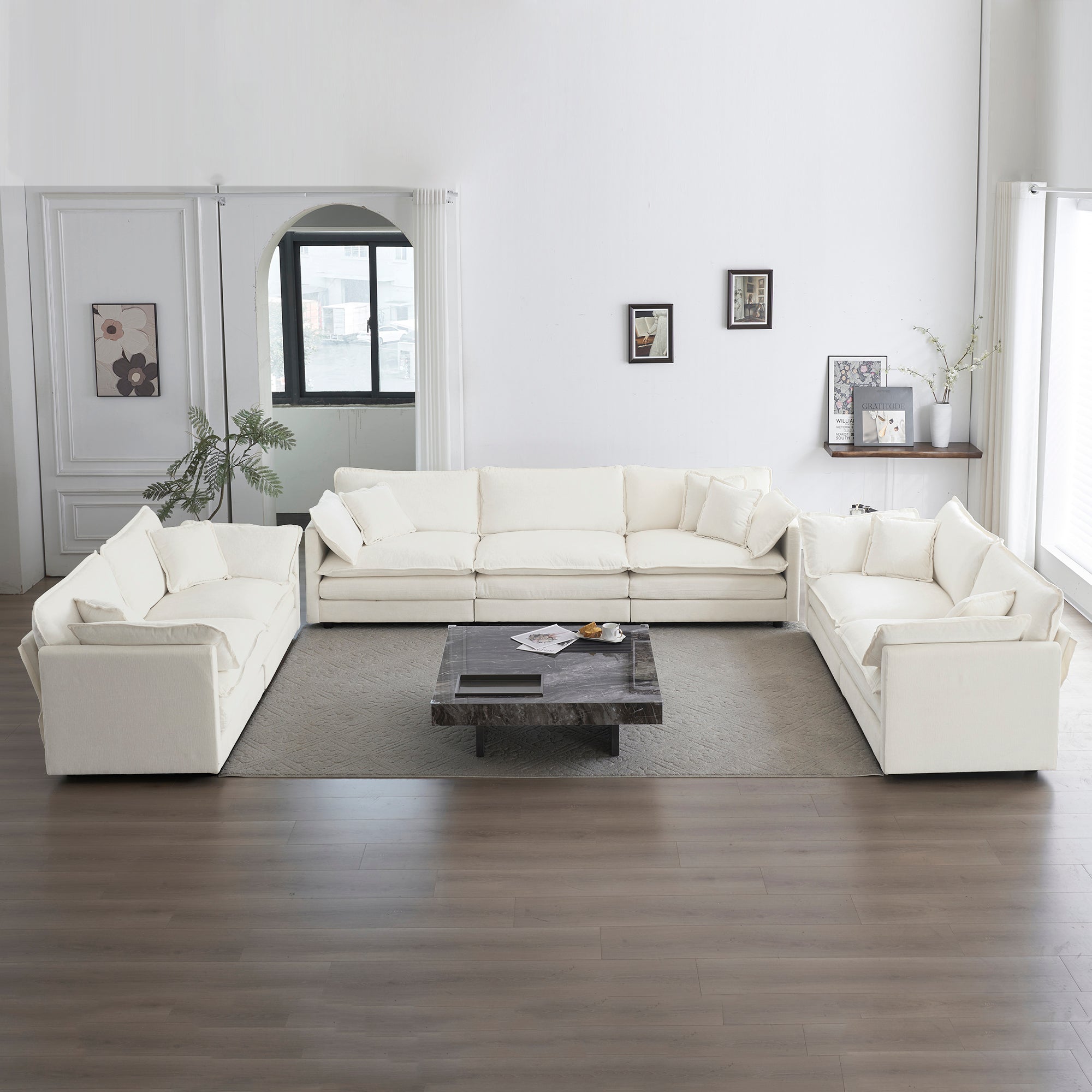 Allure Sofa Set 1 Two Seater Sofa + 1 Two Seater Sofa + 1 Three Seater ...